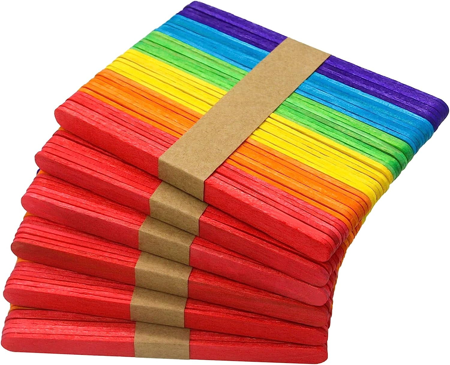 240 Pcs Colored Popsicle Sticks for Crafts, 4.5 Inch Wooden Ice Cream ...