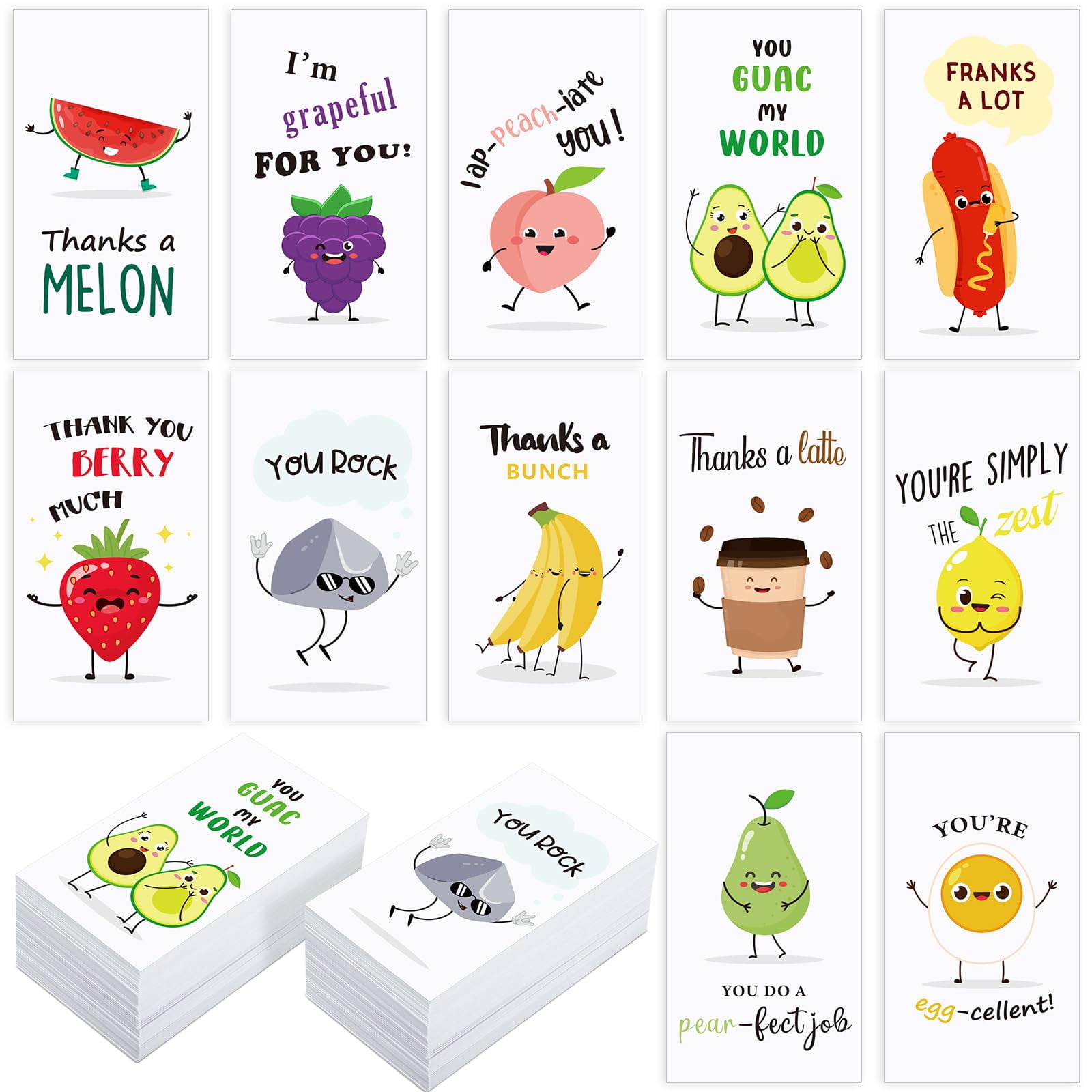 240 Pcs Employee Appreciation Cards Inspirational Thank You Notes Blank ...