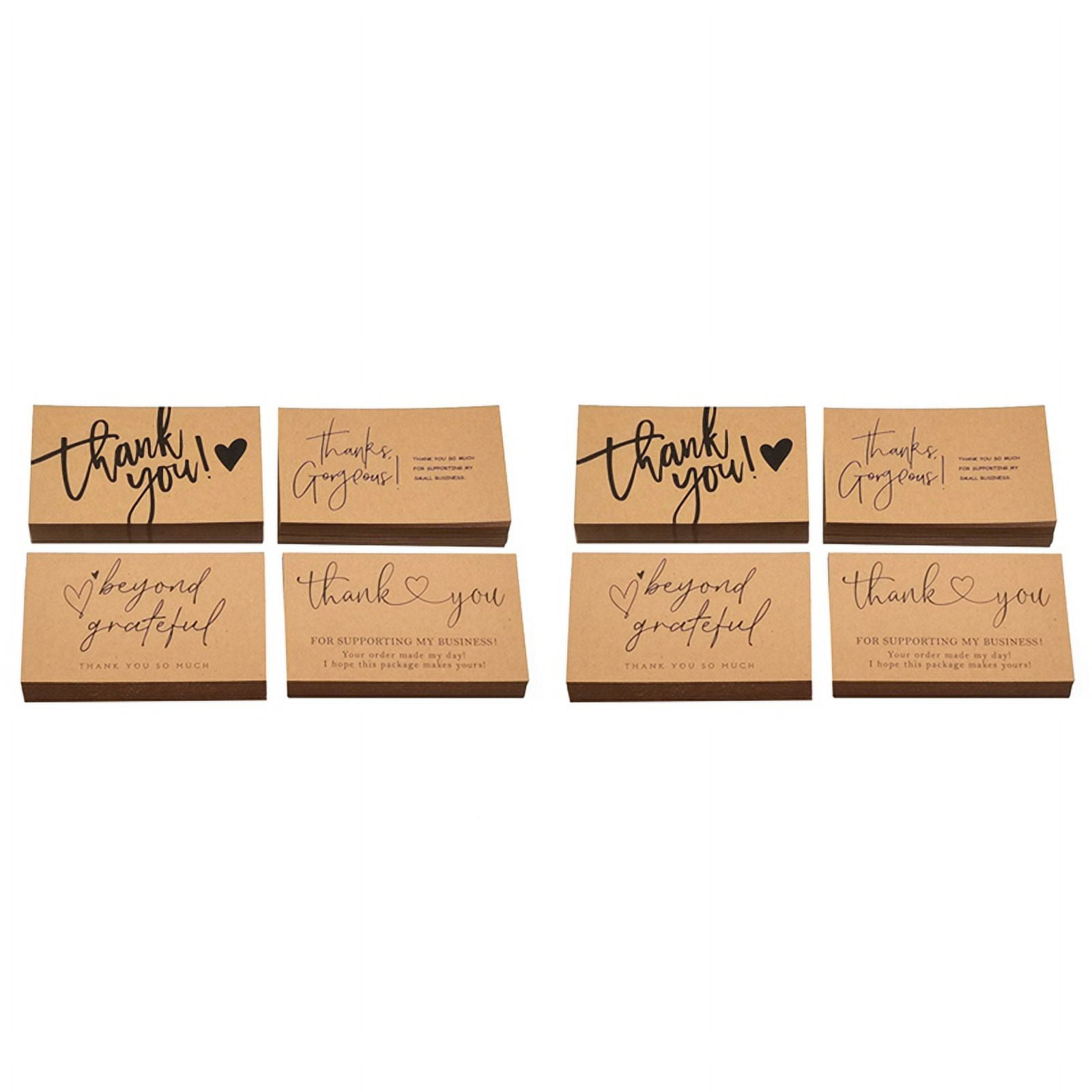 240 Pcs Exquisite Kraft Paper Thank You Cards ,for Small Business ...