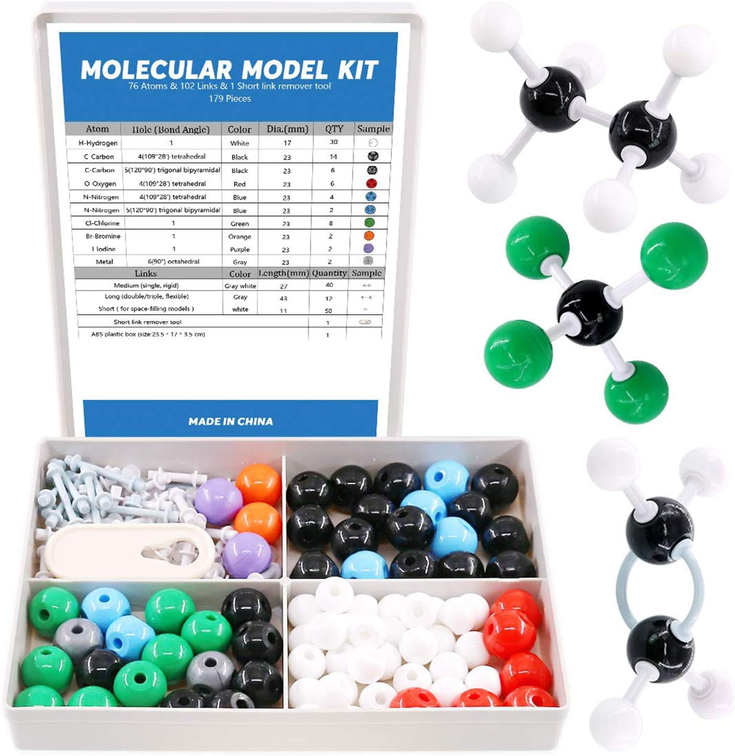 240 Pcs Organic Chemistry Molecular Model Student and Teacher Kit ...