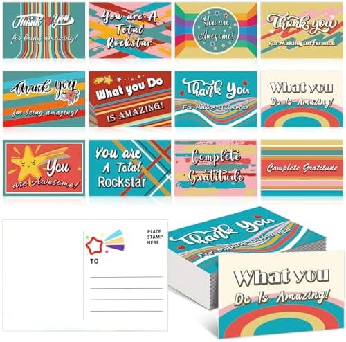 240 Pcs Thank You Postcards 4 x 6 Inch Appreciation Cards Assorted ...
