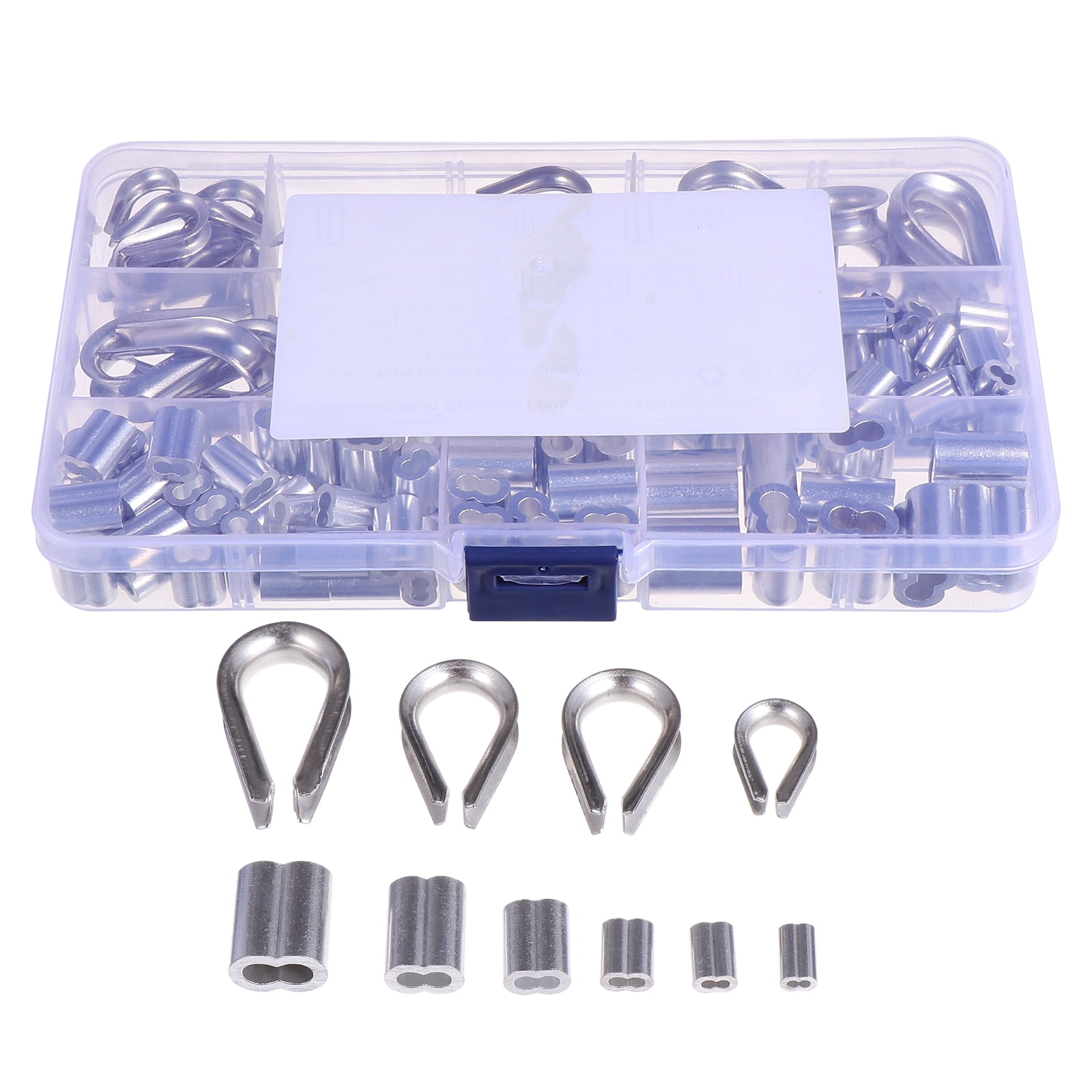 240 Pcs Wire Rope Sleeves Wire Rope Loop Cable Crimp Sleeves Cable ...