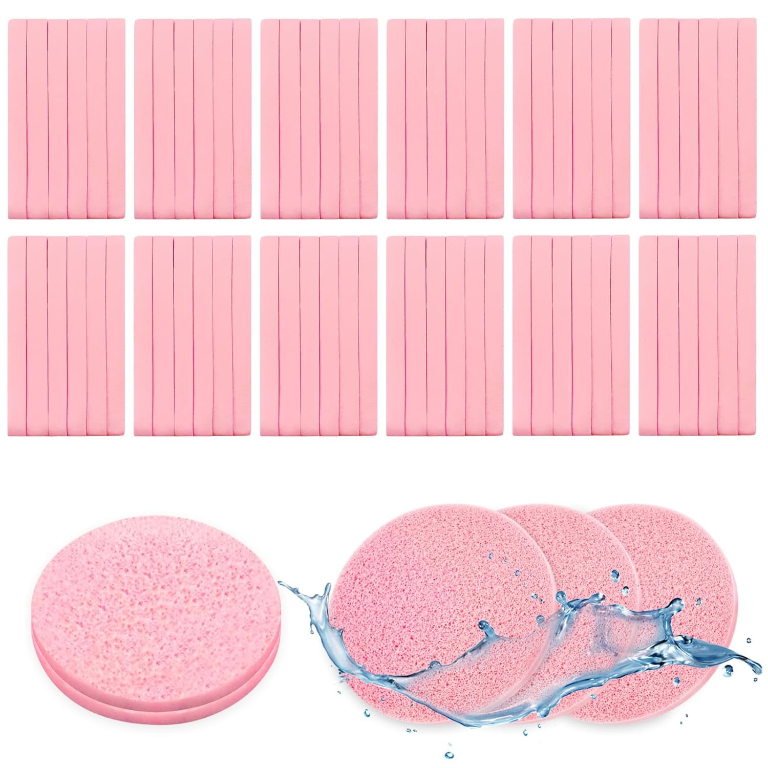 240 Pieces Facial Sponge Compressed,Professional Makeup Removal Sponge ...