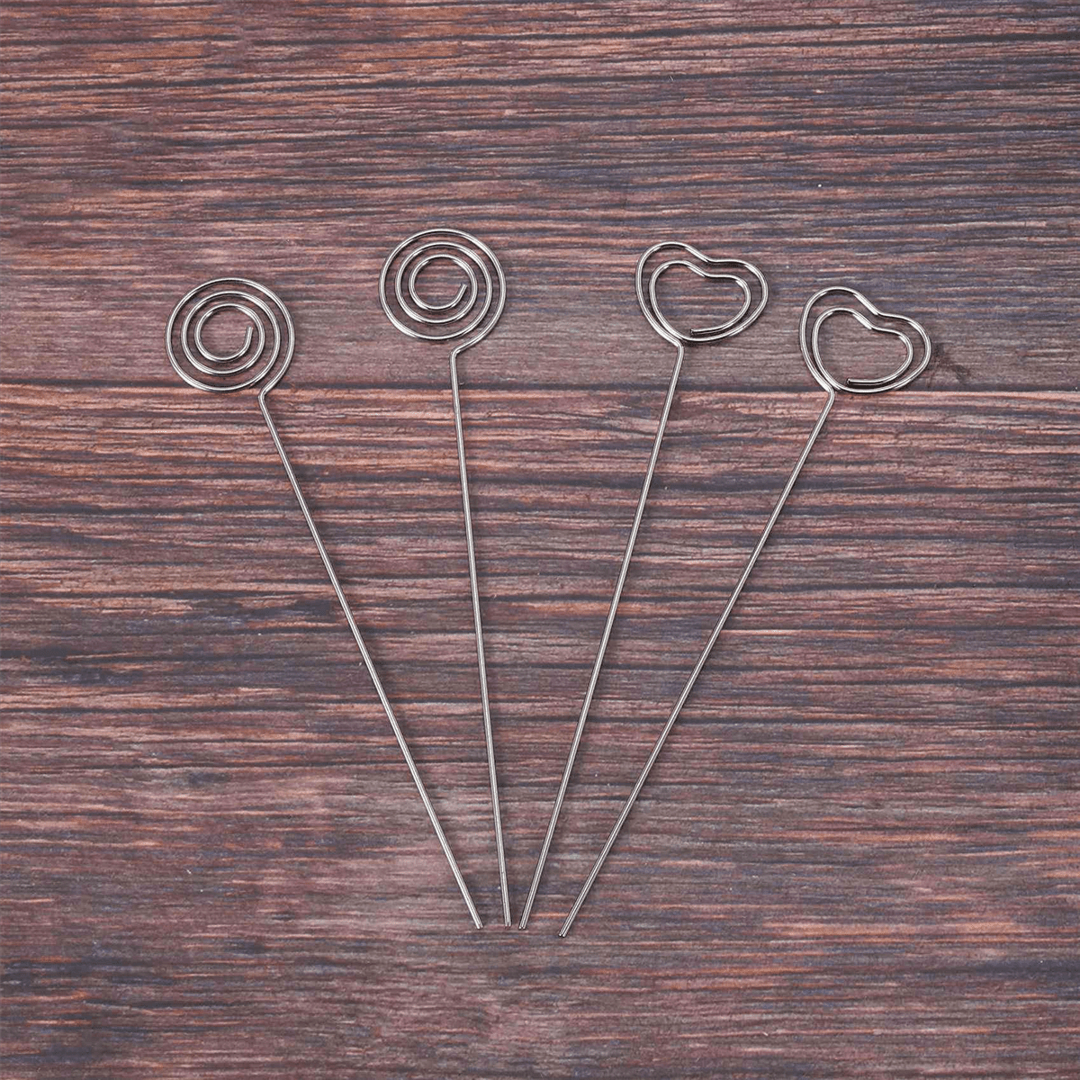 240 Pieces Metal Wires Memo Clip Note Card Holders Table Number Photo ...