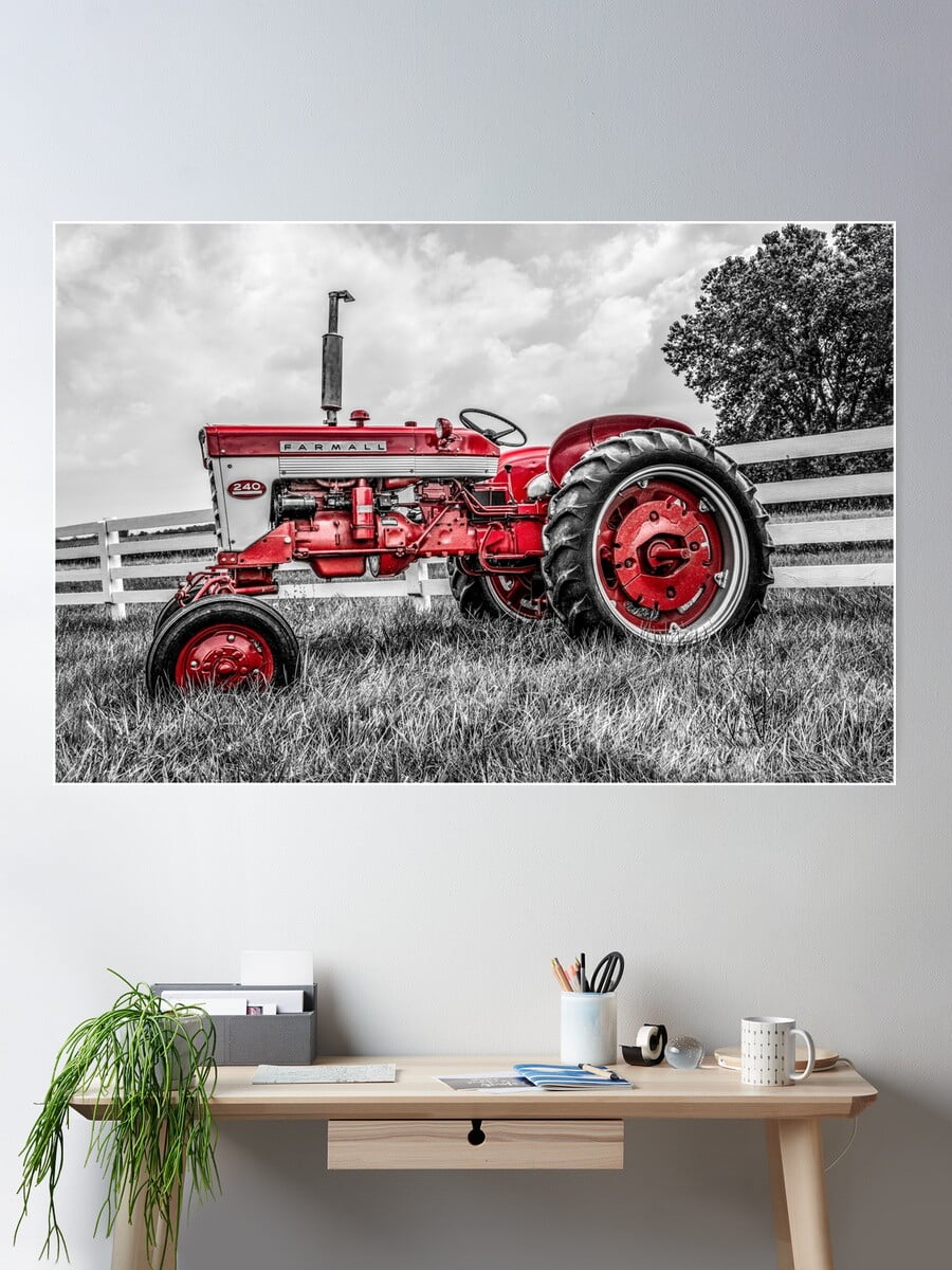 240 Profile - Red Isolation Poster Wall Art, Modern Wall Decor For ...