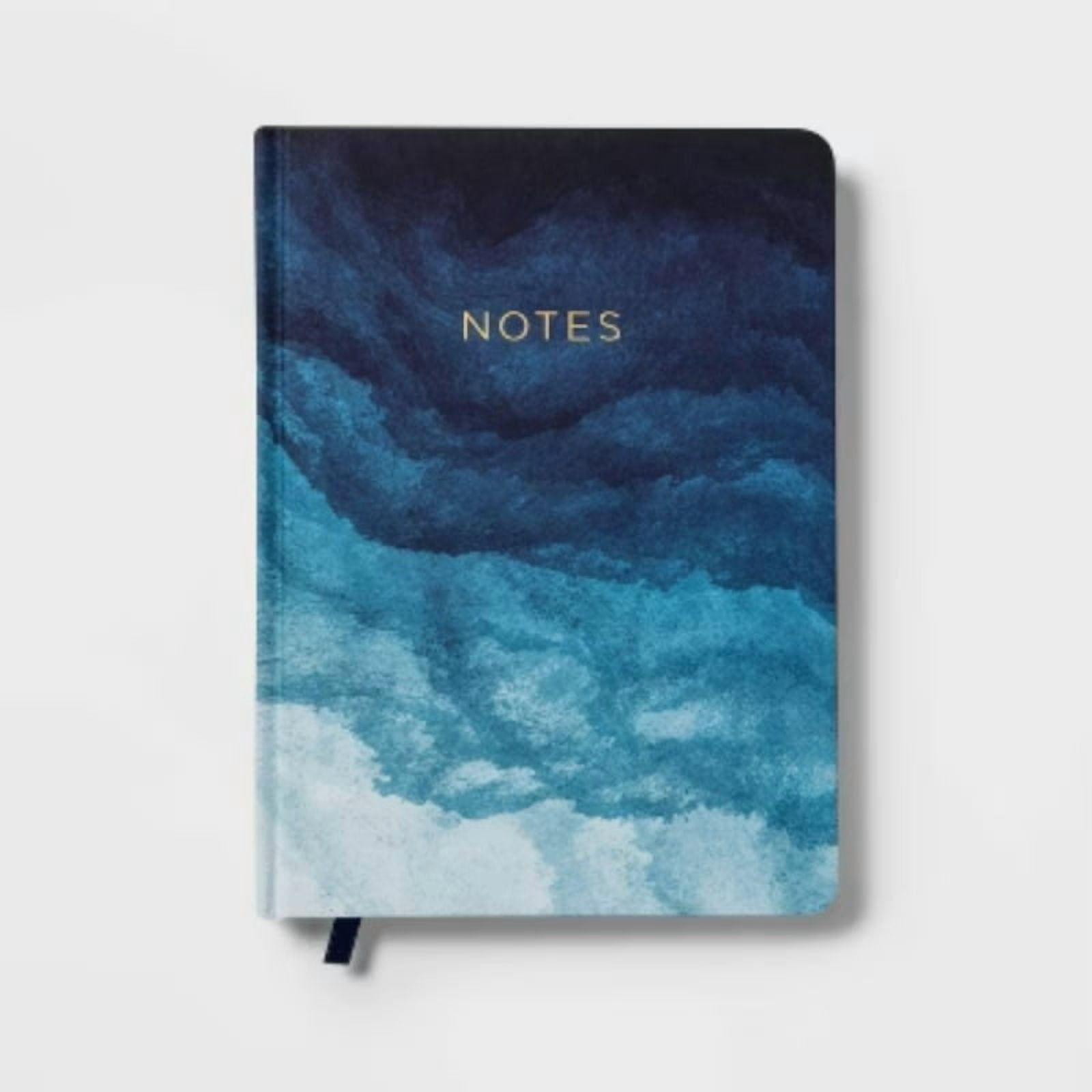 240 Sheet College Ruled Journal 7.75"x5.5" Blue Watercolor: Hard Cover ...