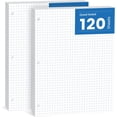 240 Sheets Loose Leaf Paper, 4x4 Graph Ruled, 8''x 10.5'' Filler Paper ...