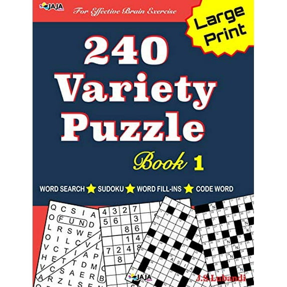 Pre-Owned 240 Variety Puzzle Book 1: Word Search, Sudoku, Code Word and ...