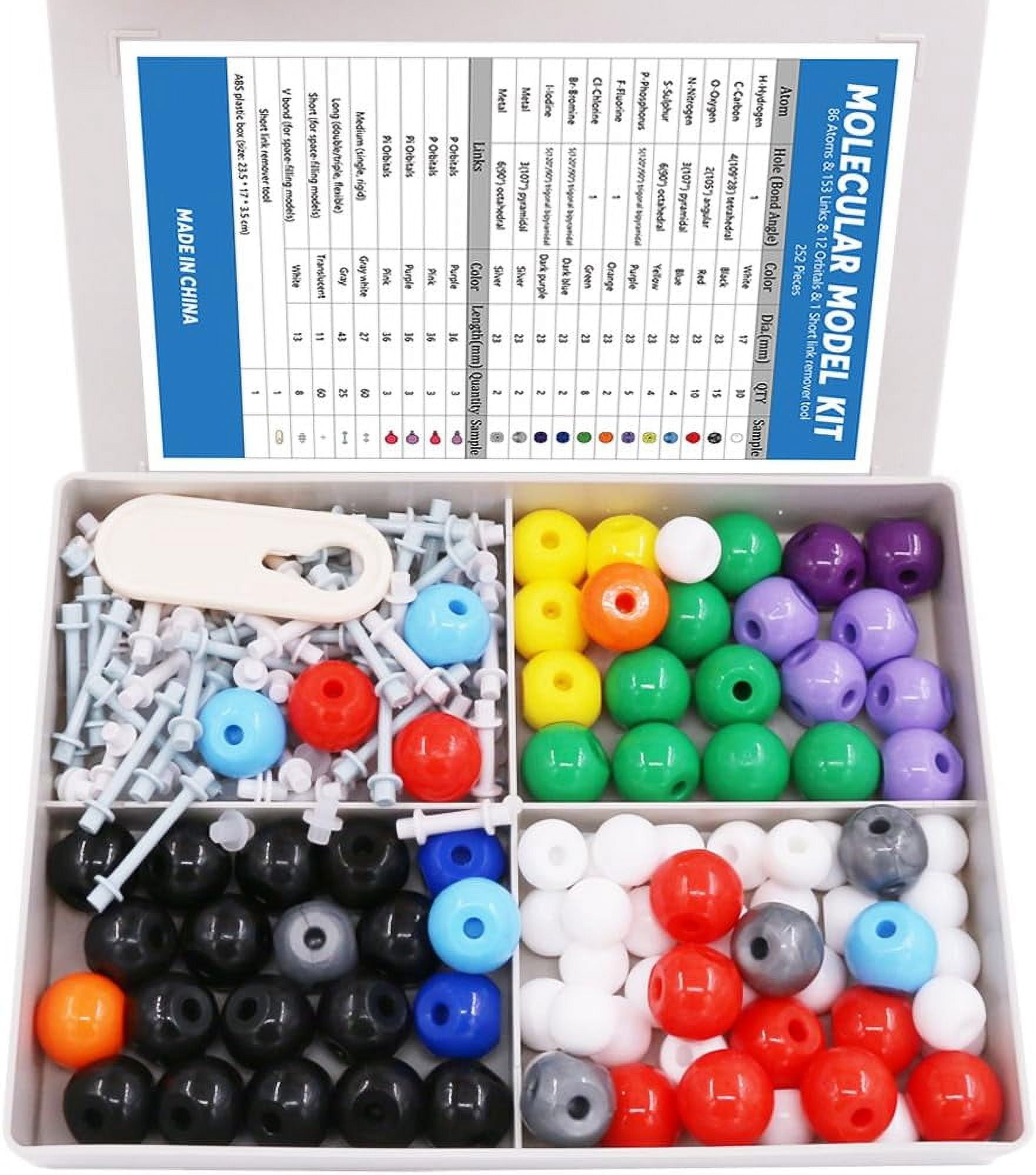 240 count Chemistry Molecular Model Student and Teacher Kit, Chemistry ...