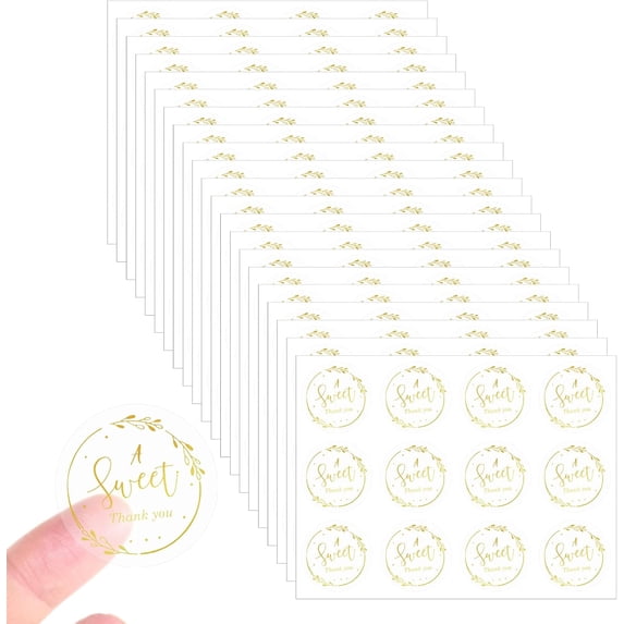 240 count Sweet Thank You Stickers, 2 Inch Thank You Stickers Small ...