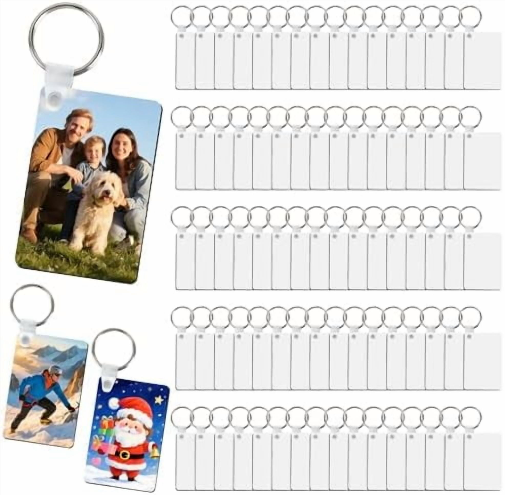 240 pcs Sublimation Keychain Blanks Double Sides Keychains Bulk 80 MDF ...