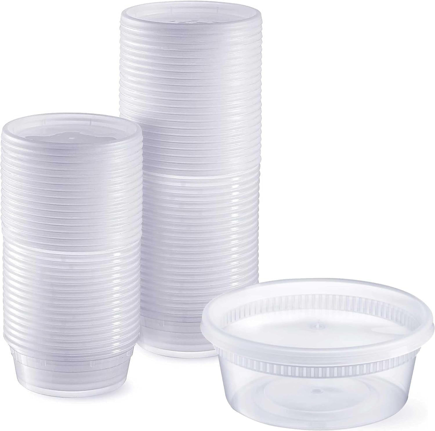 [240 sets 16oz Deli Containers with Lids, Recyclable Polypropylene ...