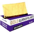 2400 Count Pre Cut Gold Foil Sheets 12 Inch Heavy Duty Pop Up Sheets ...