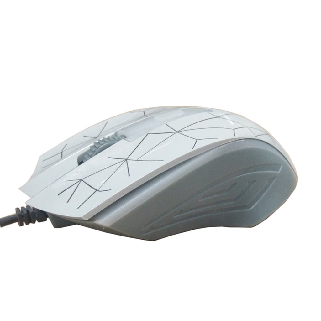 2400 DPI USB Wired Optical Gaming Game Mice Mouse For PC Laptop WH,Vsgery,White - Walmart ...
