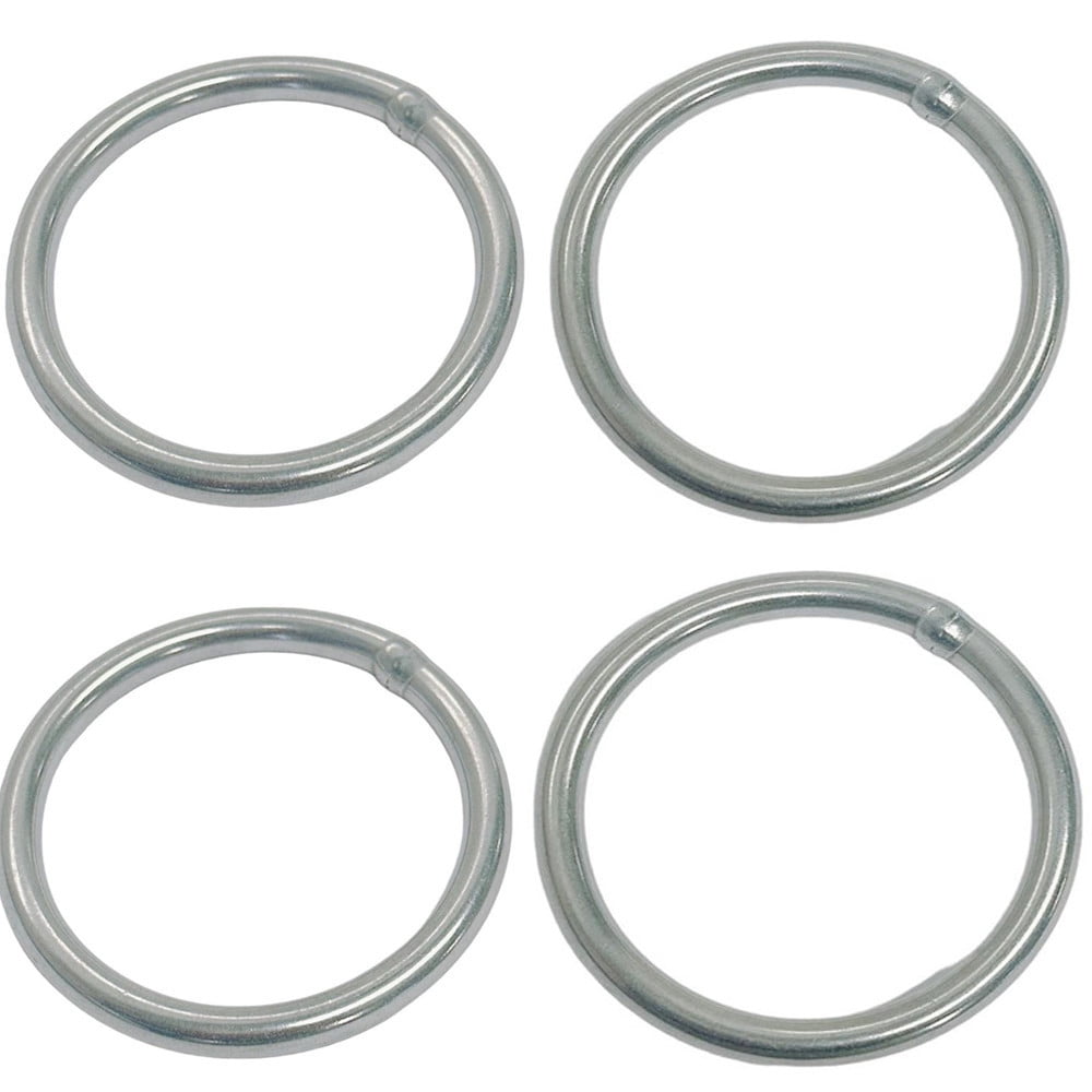 2400 Lb WLL Marine Stainless Steel Round Ring Link Connect 1/4" x 1 ...