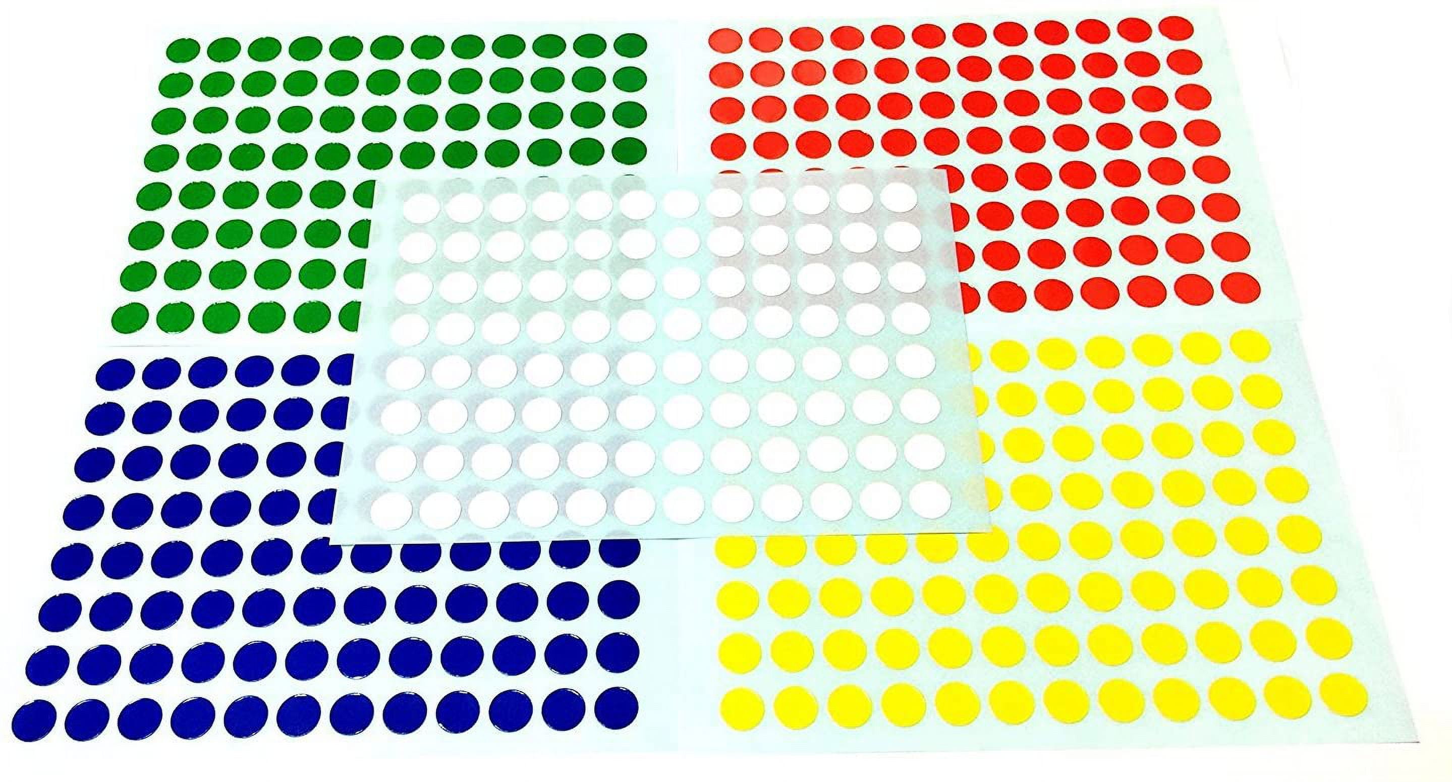 2400 PCS Circle Round Color Coding Dot Labels, Multicolored (Red, Blue ...