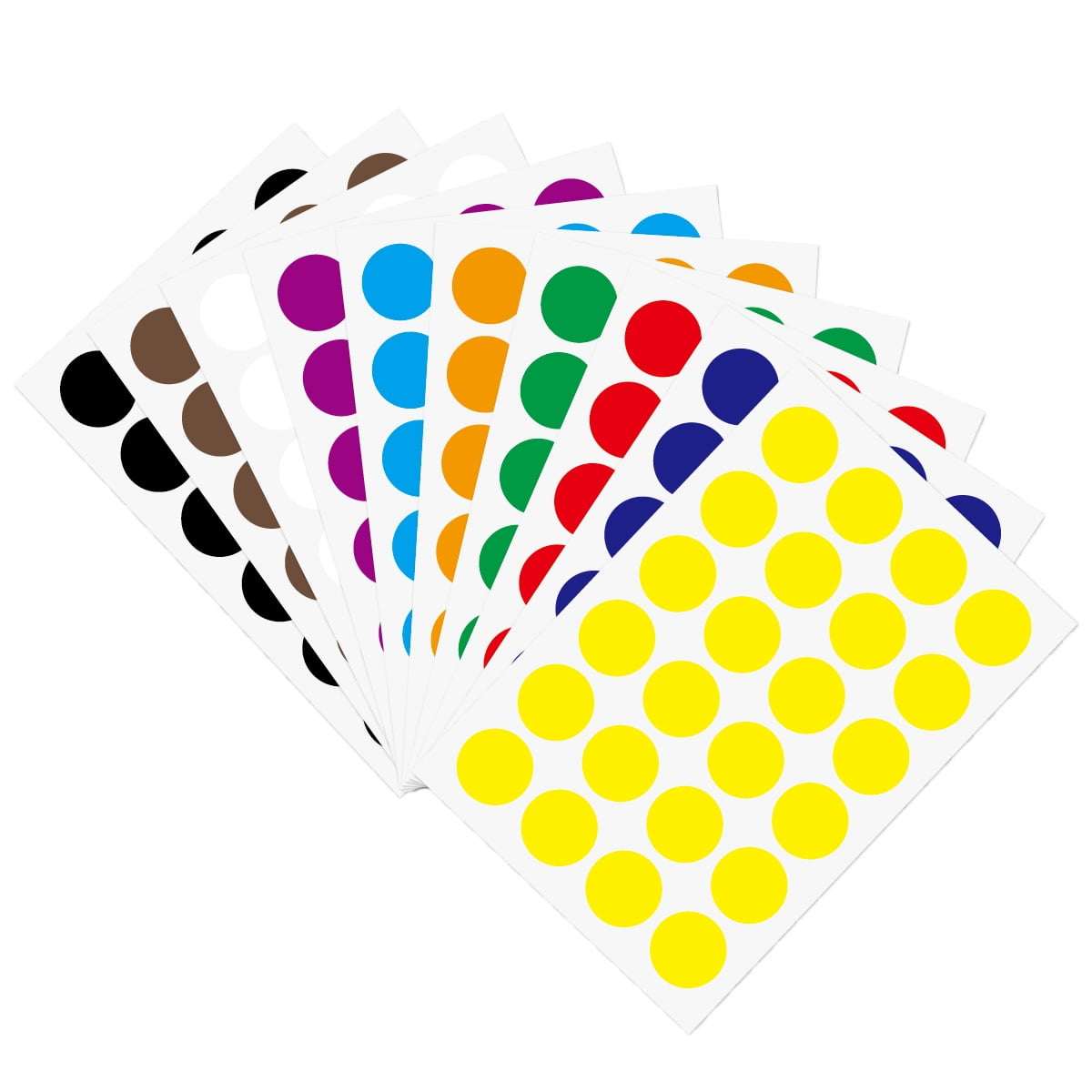 2400 Pcs Colored Dot Stickers 1.9cm 10 Color, Coding Labels Circle Dot ...