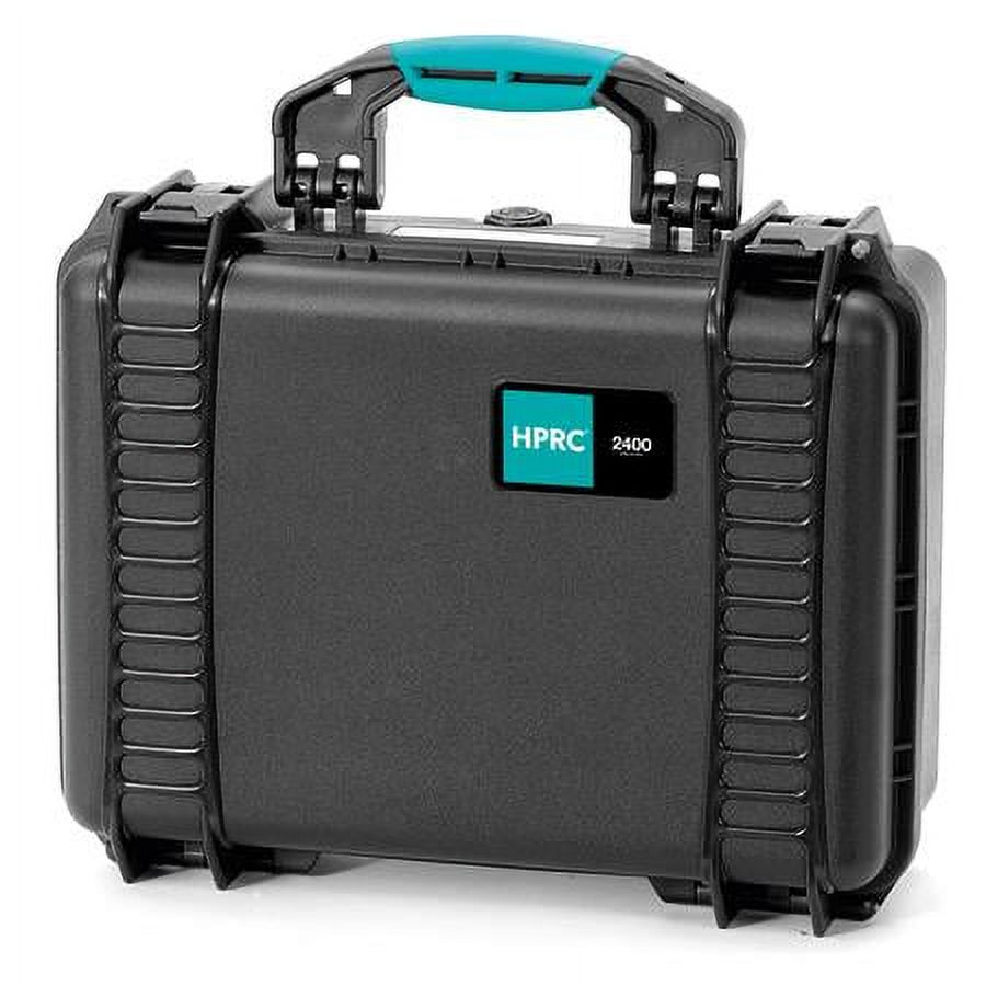 2400CUB Resin Hard Case with Cubed Foam, Black with Blue Handle ...