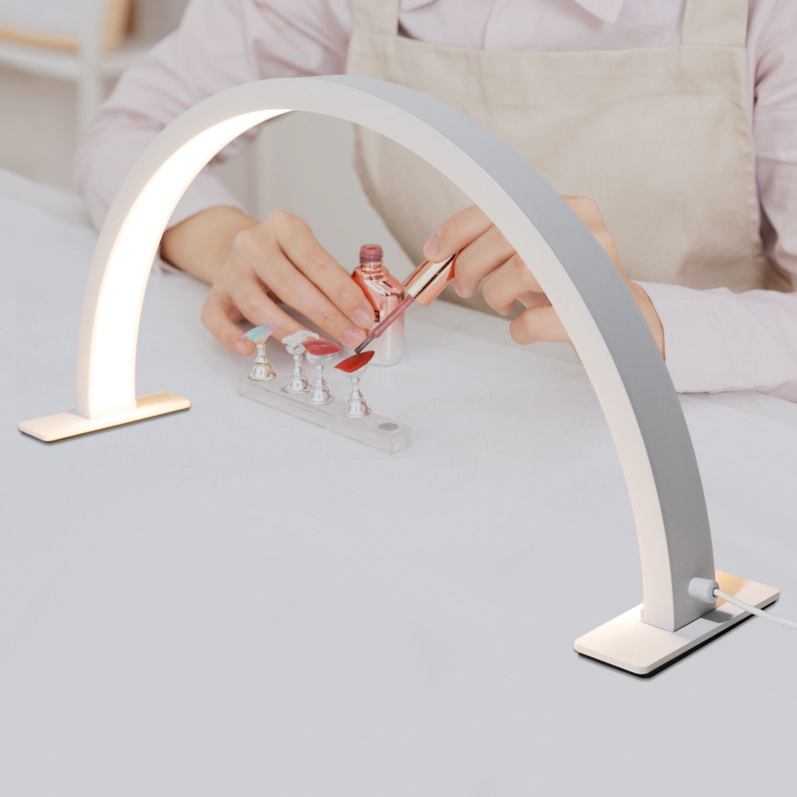 JGD U Shape Half Moon LED Desk Lamp, 2400 Lumen, Dimmable, 3000K-6000K ...