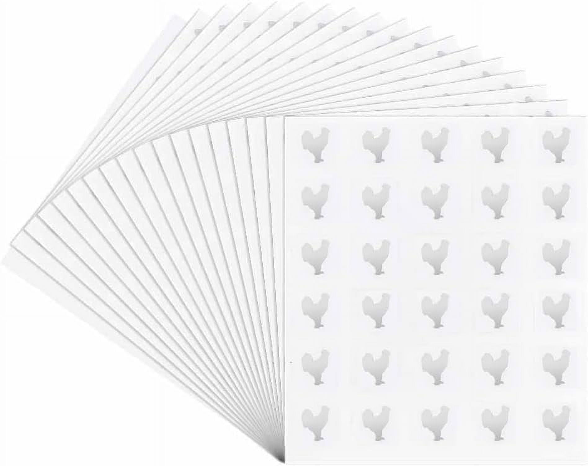 2400Pcs Rooster Shape Meal Stickers 0.5" Silver Food Choice Sticker ...