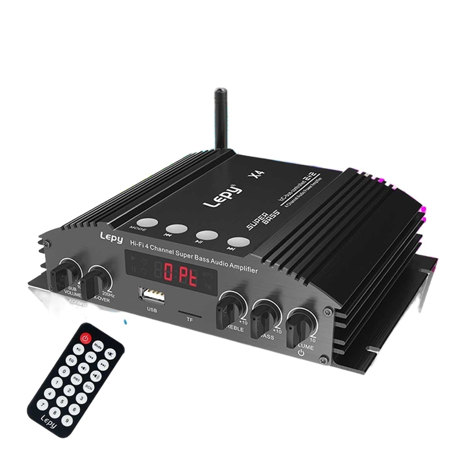 2400W 4CH Car Audio Stereo Power Amplifier Bluetooth Home Theater ...