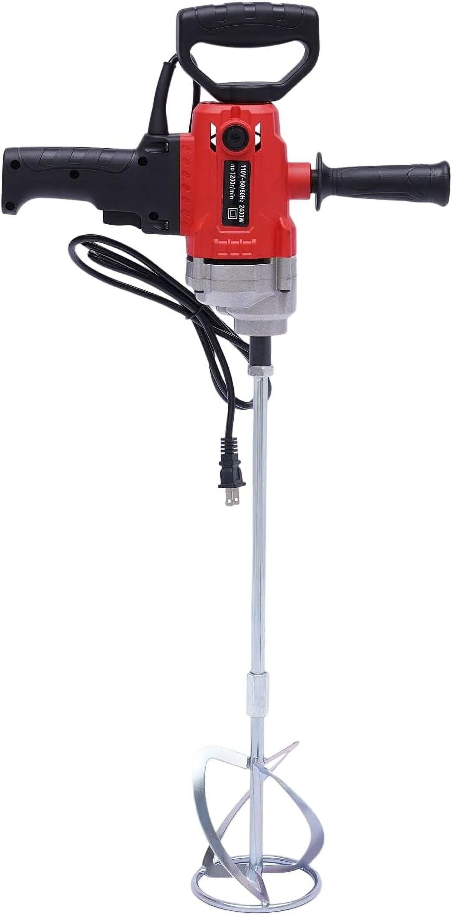 2400W Power Concrete Mixers, 110V 1200RPM Portable Electric Corded ...