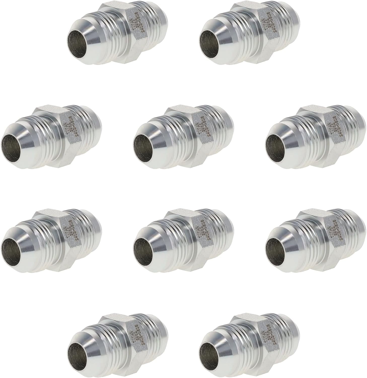 2403-08-08-PK10 Tube Union 1/2" Male JIC (3/4"-16 thread) x 1/2" Male ...