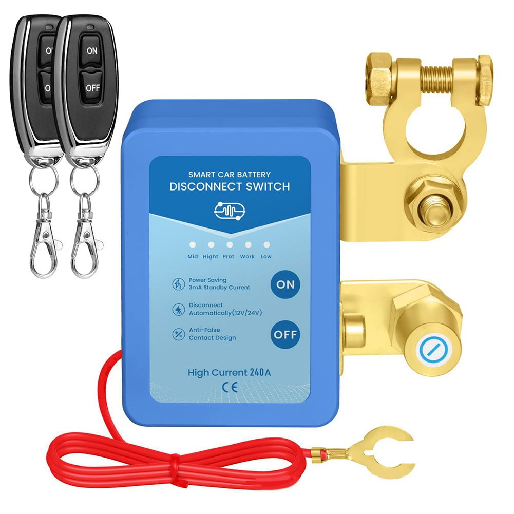 240A 12V Remote Battery Disconnect Switch Automatic Power Shut Off ...