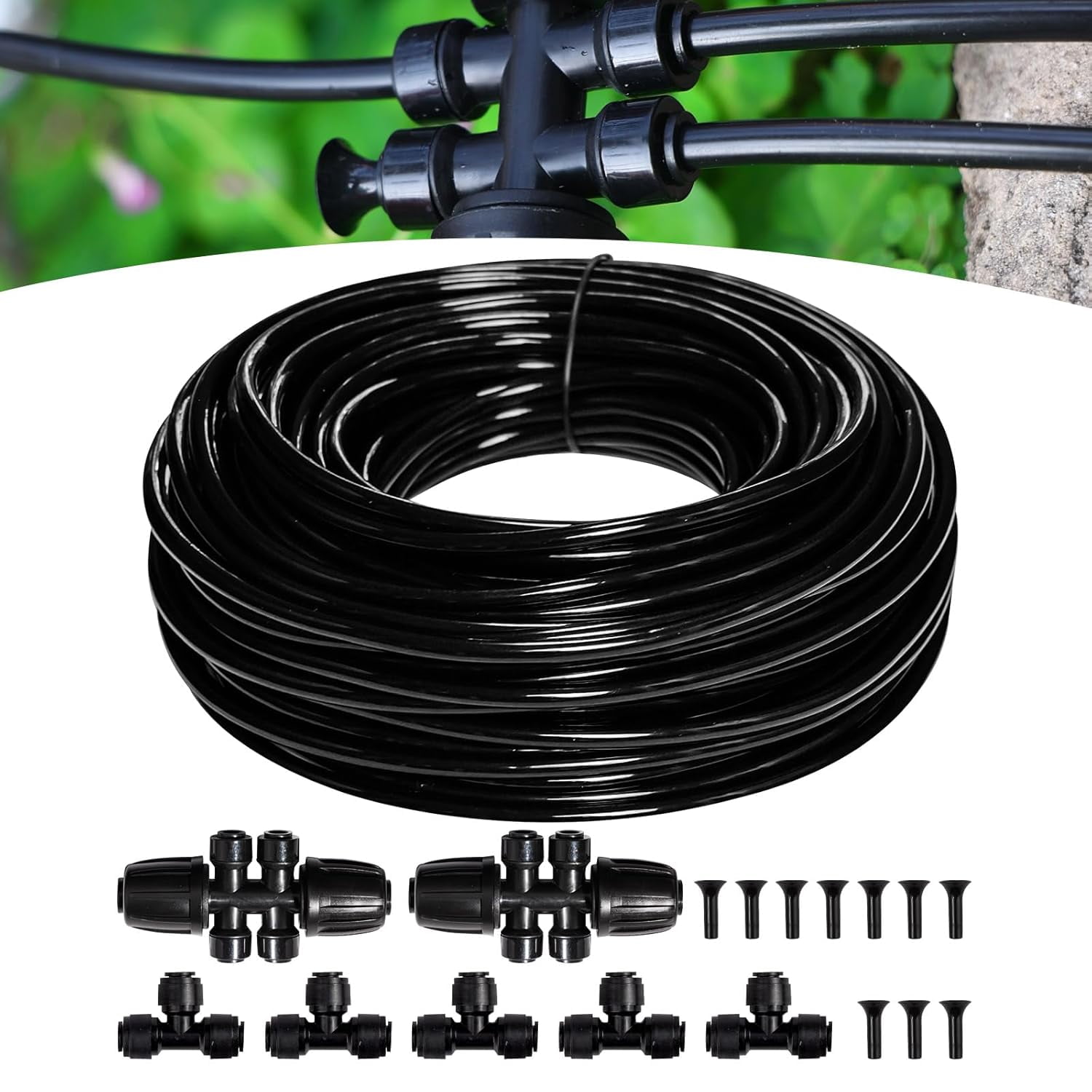240FT Drip Irrigation System Kit New Quick-Connect, Automatic Garden ...