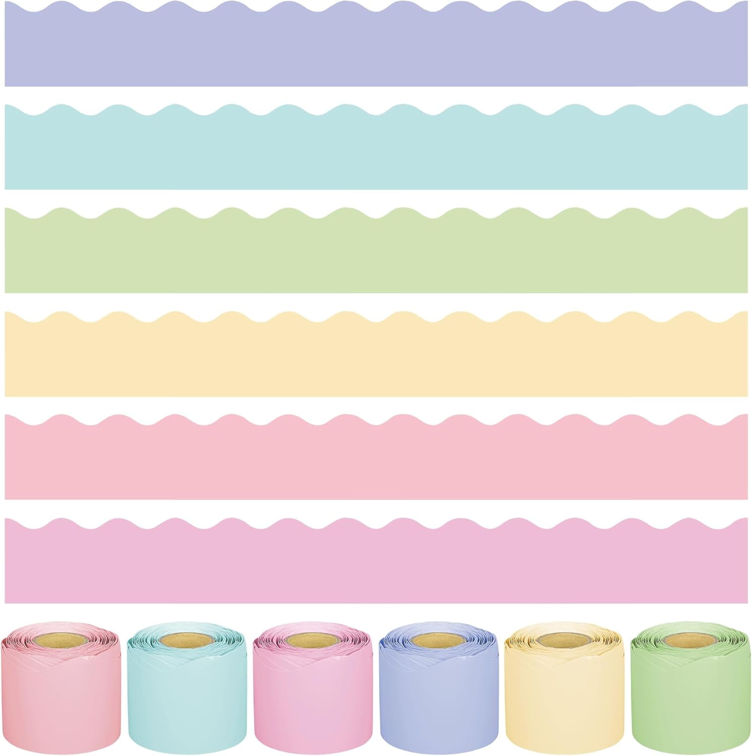 240Ft Pastel Bulletin Board Borders Colorful Classroom Border Trim ...