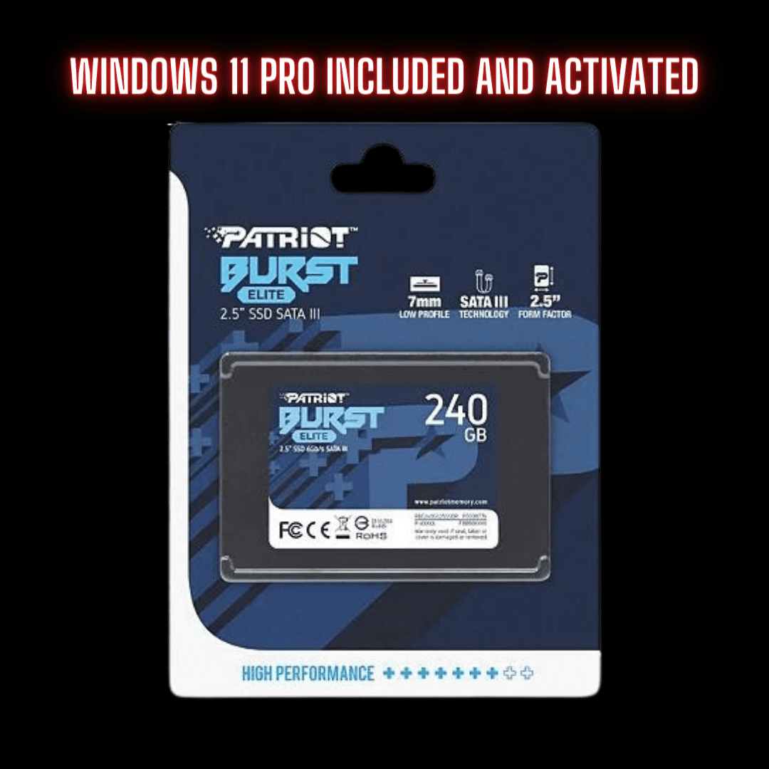 240GB Patriot Burst Elite SSD With Windows 11 Pro Pre Installed and ...