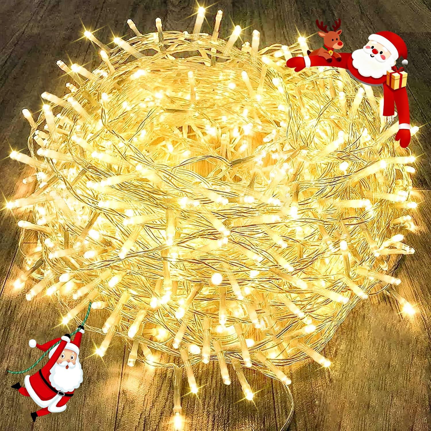 240LED 88Ft Connectable String YANTONs Indoor Outdoor Clear Wire | Warm ...