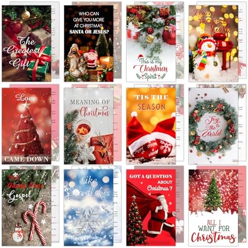 240PCS Christmas Gospel Tract Cards, Bulk Pocket Prayer Cards with ...