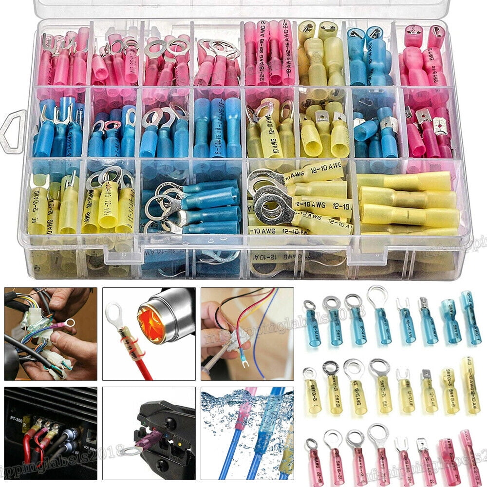 240PCS Heat Shrink Wire Connectors Electrical Crimp Marine Automotive ...