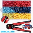 240PCS T-Taps Wire Connectors Quick Splice Terminals Insulated Crimp ...
