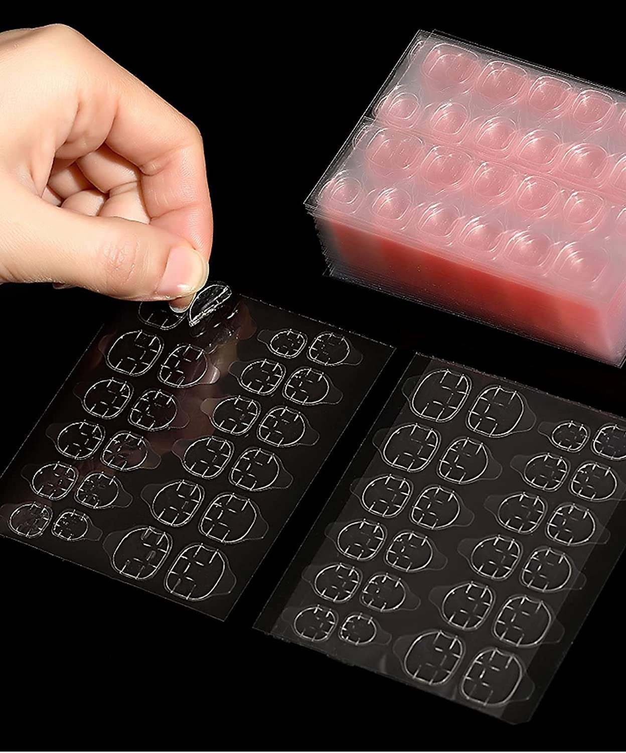 240Pcs(10 Sheets） Waterproof Thin Breathable Adhesive Tabs Fake Nail ...