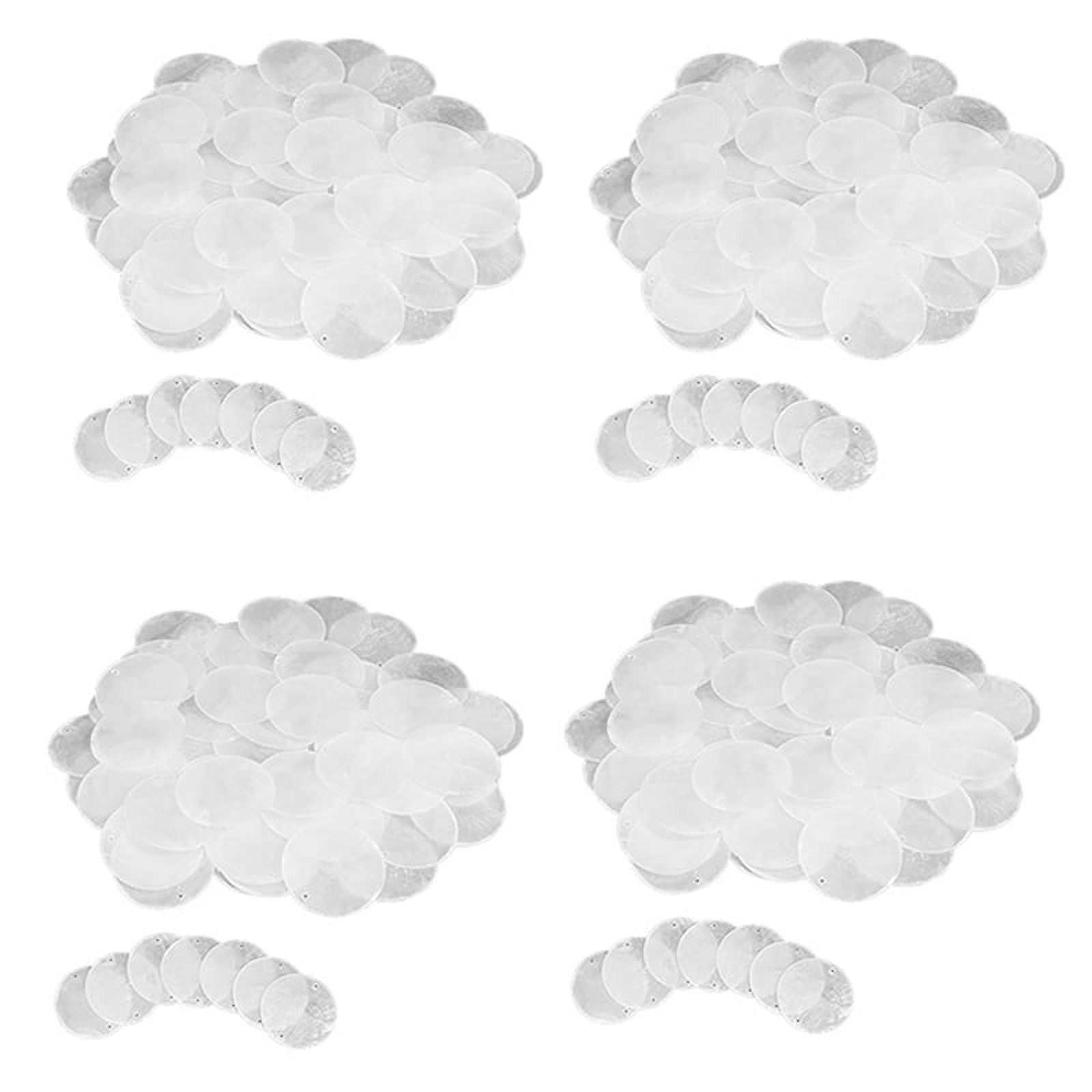240Pcs 2 Inch Round Capiz Shells with 2 Holes Round Natural Shell White ...
