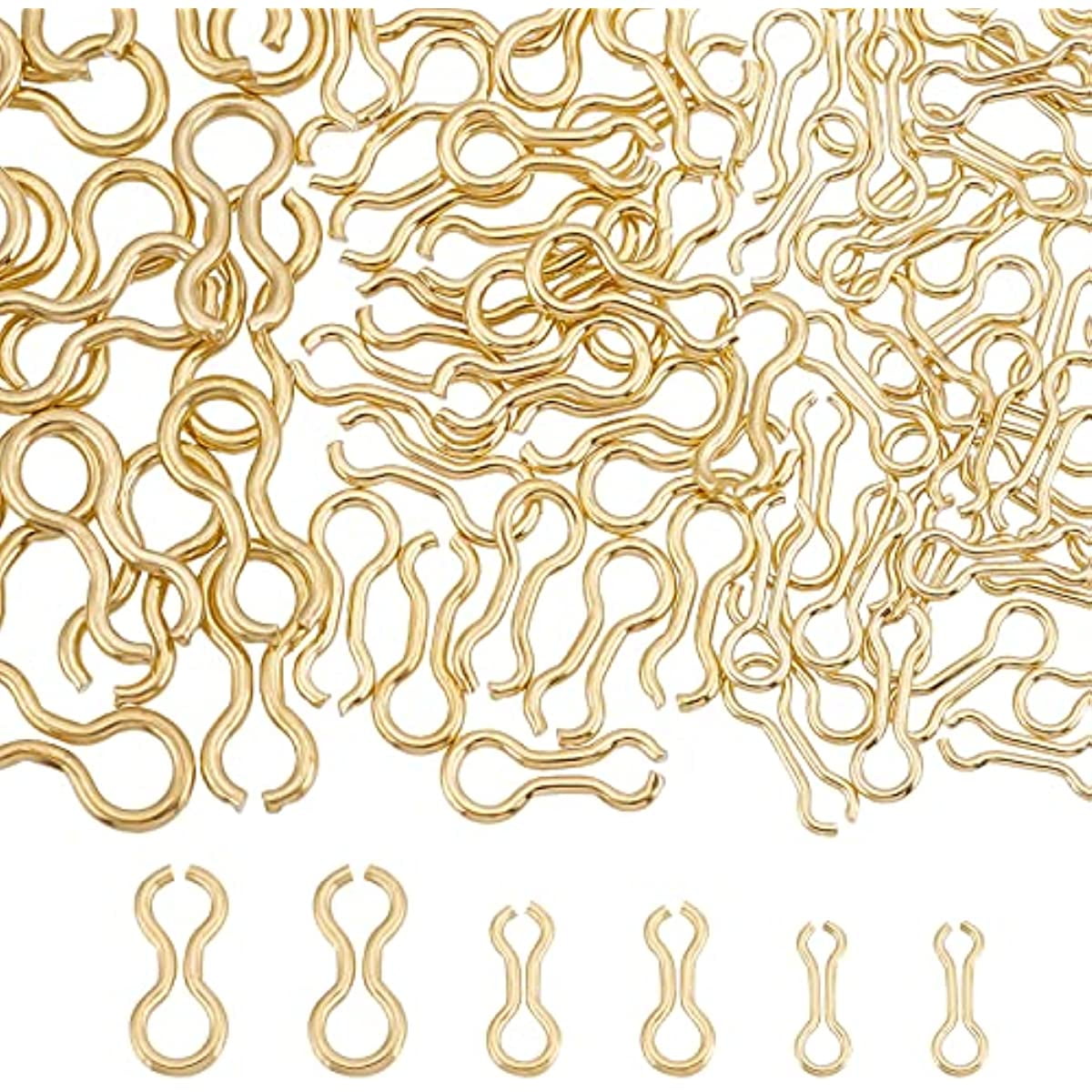 240Pcs 3 Size Fishing Sinker Eyes Eyelets Golden DIY Fishing Lures ...