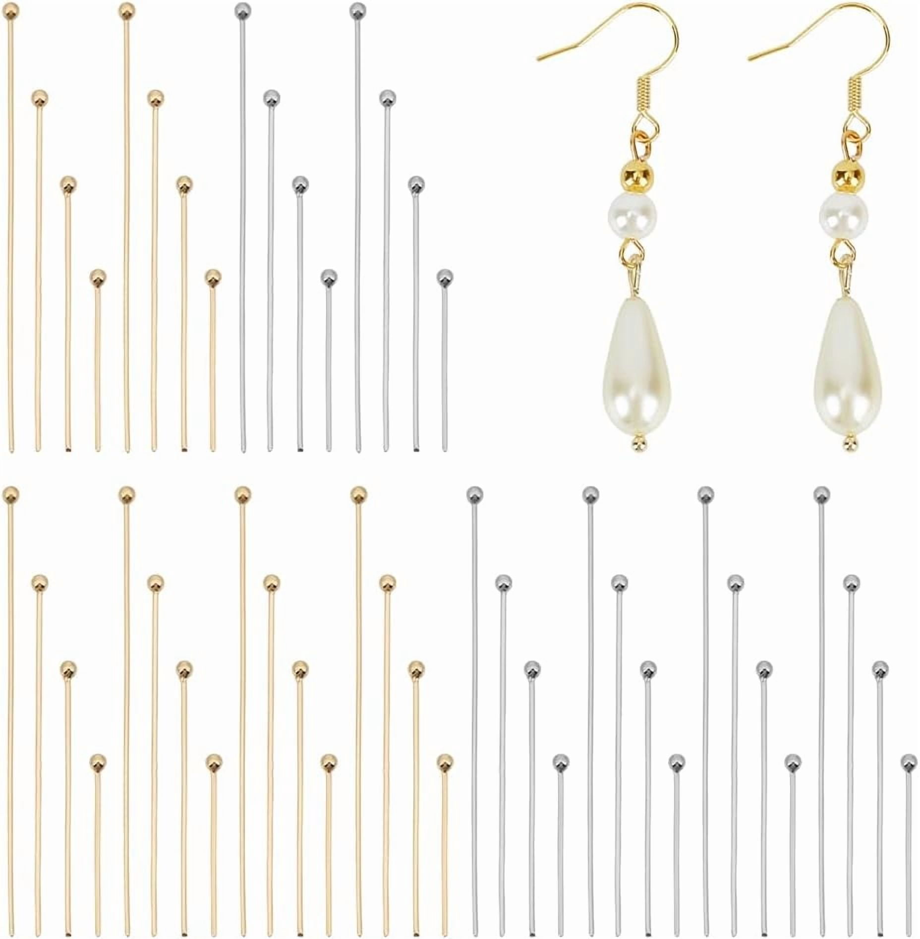 240Pcs 8 Styles Ball Head Pins 2 Colors 304 Stainless Steel Real 24K ...