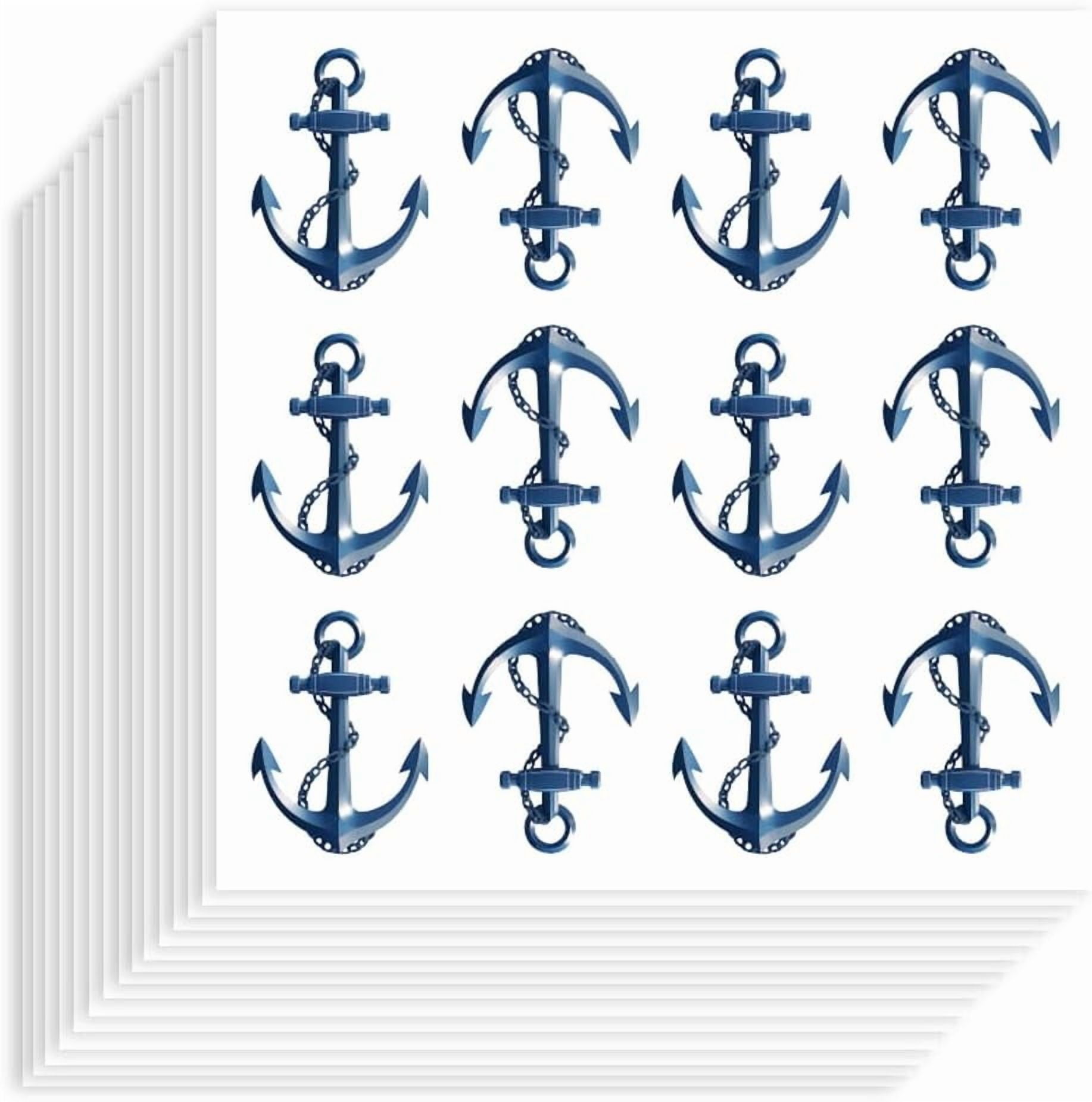 240Pcs Anchor Stickers 1Inch Self-Adhesive Paper Decorative Stickers ...