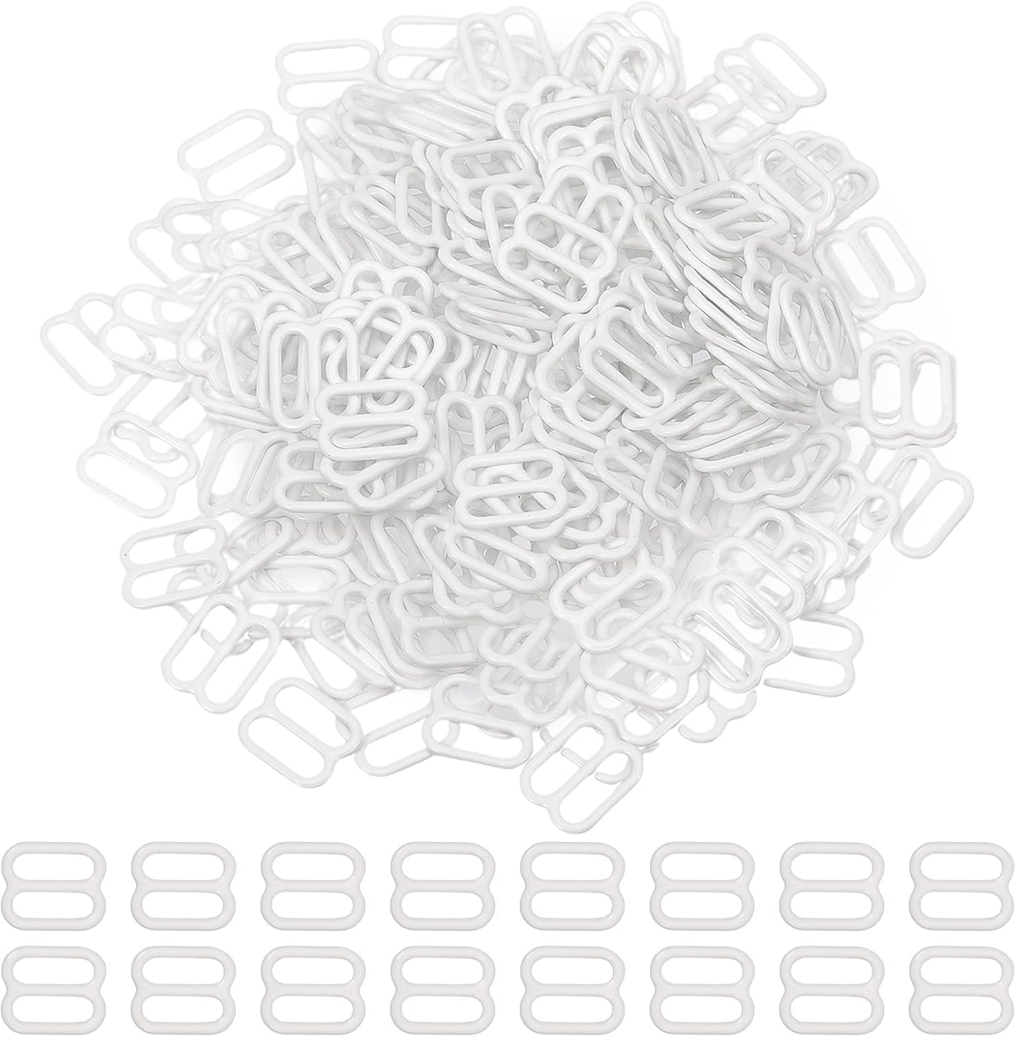 240Pcs Bra Adjuster Buckles Iron Slider Buckles Adjustable Buckle ...