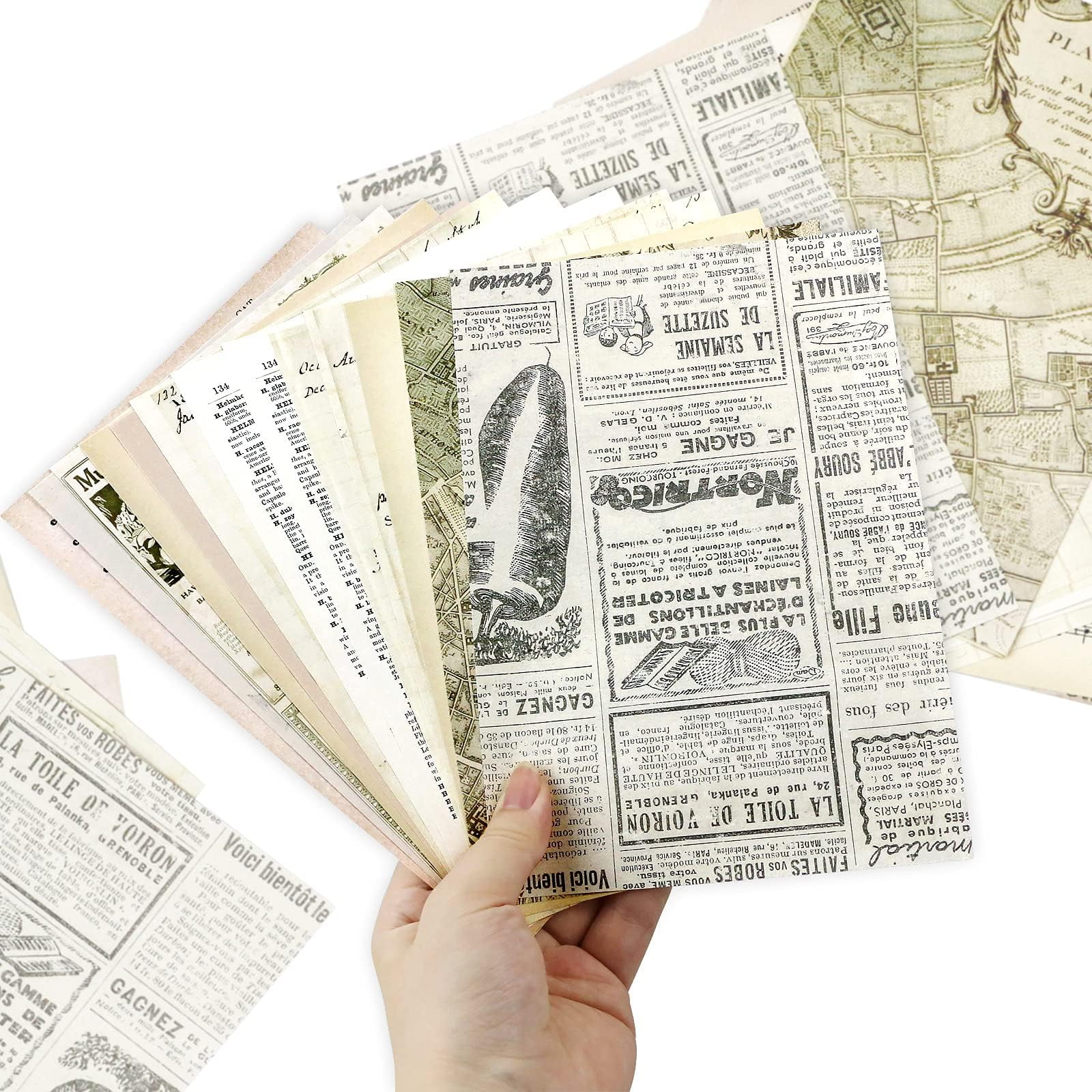 240Pcs Junk Journal Pages Handmade Scrapbook Sheets, Including ...