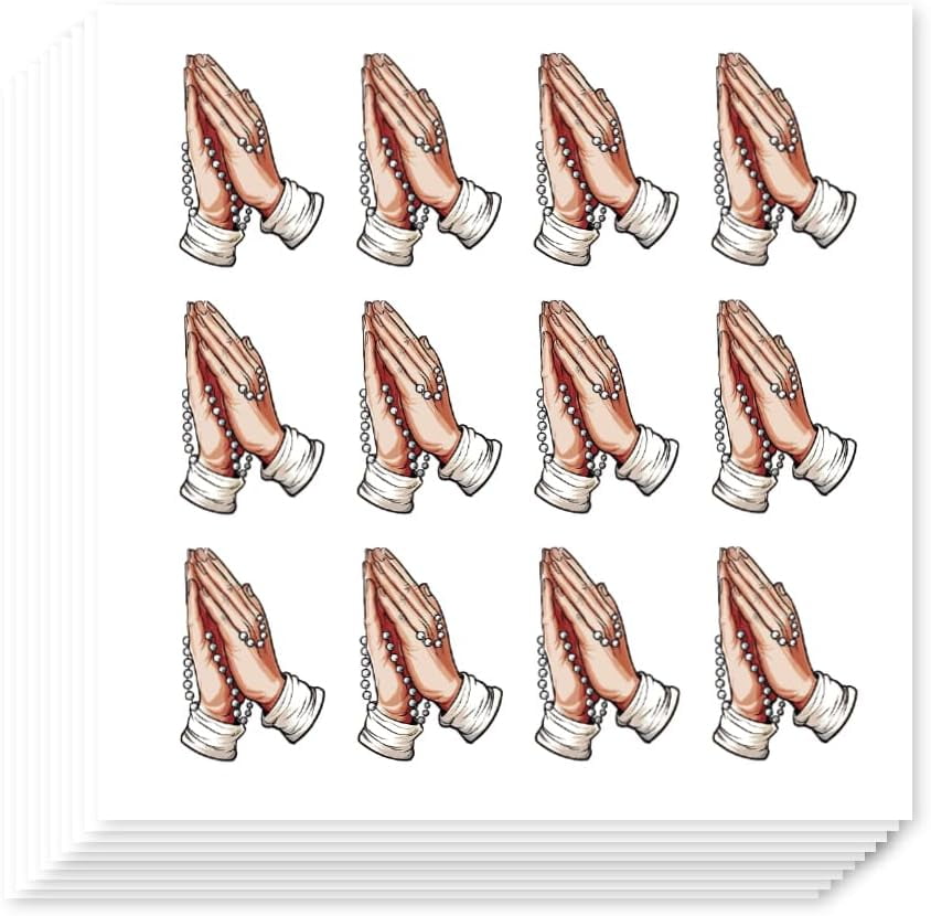 240Pcs Praying Hands Stickers Praying Hands with Buddhist Beads Decals ...