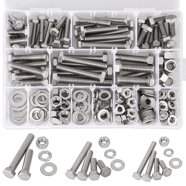 272PCS Heavy Duty Bolts and Nuts Assortment Kit, 1/4, 5/16, 3/8 Machine ...