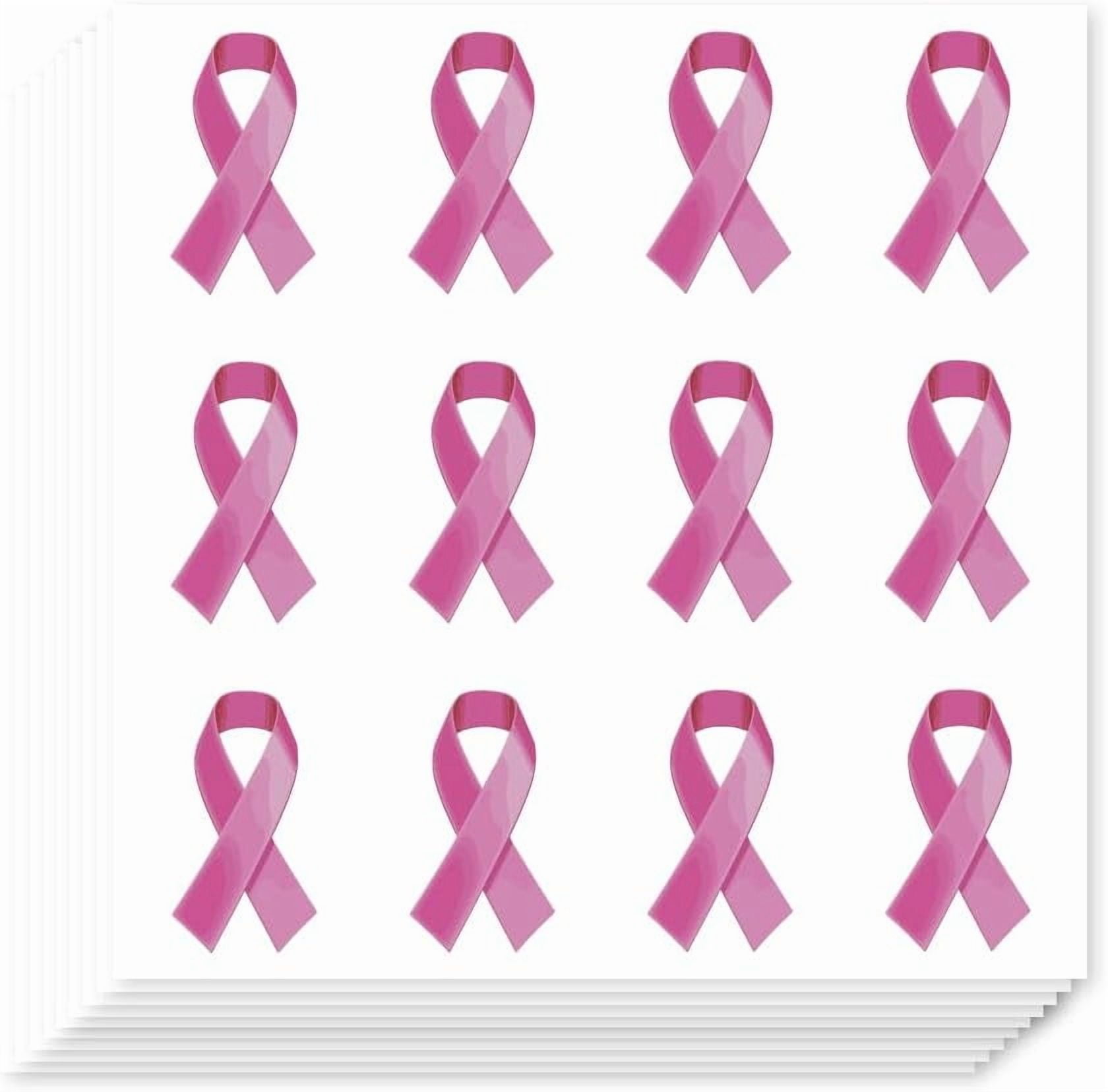 240Pcs Self-Adhesive Planner Stickers Pink Ribbon Decals Breast Cancer ...
