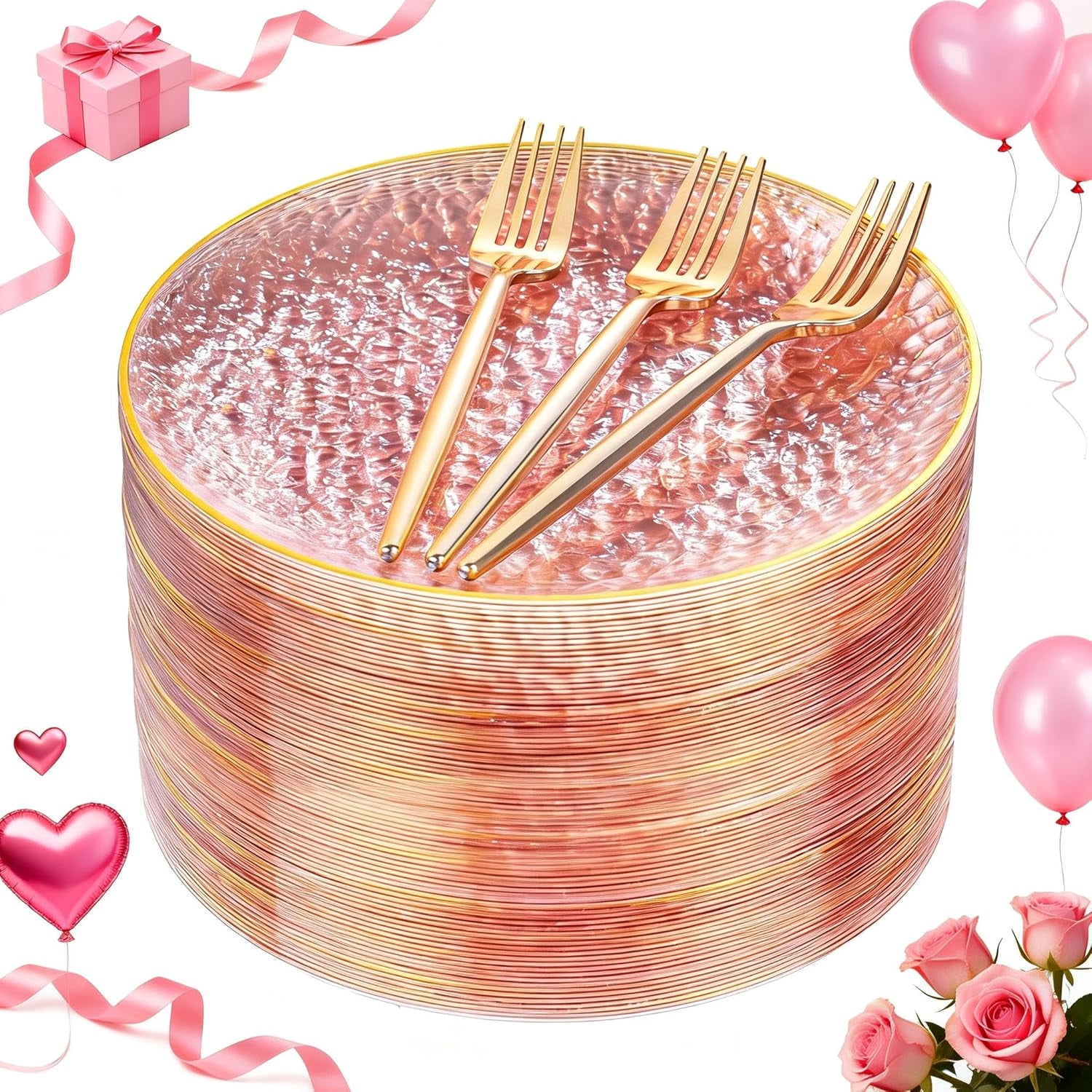 240Pcs Silver Dessert Plates Set Includes 120 Disposable Cake Plates 6. ...