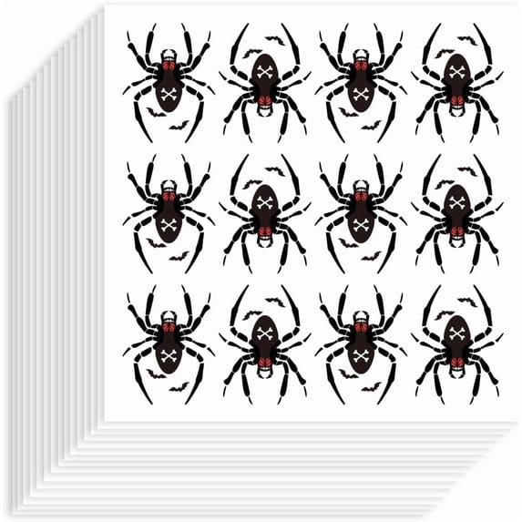 240Pcs Spider Stickers 90x90mm Self-Adhesive Paper Decorative Stickers ...