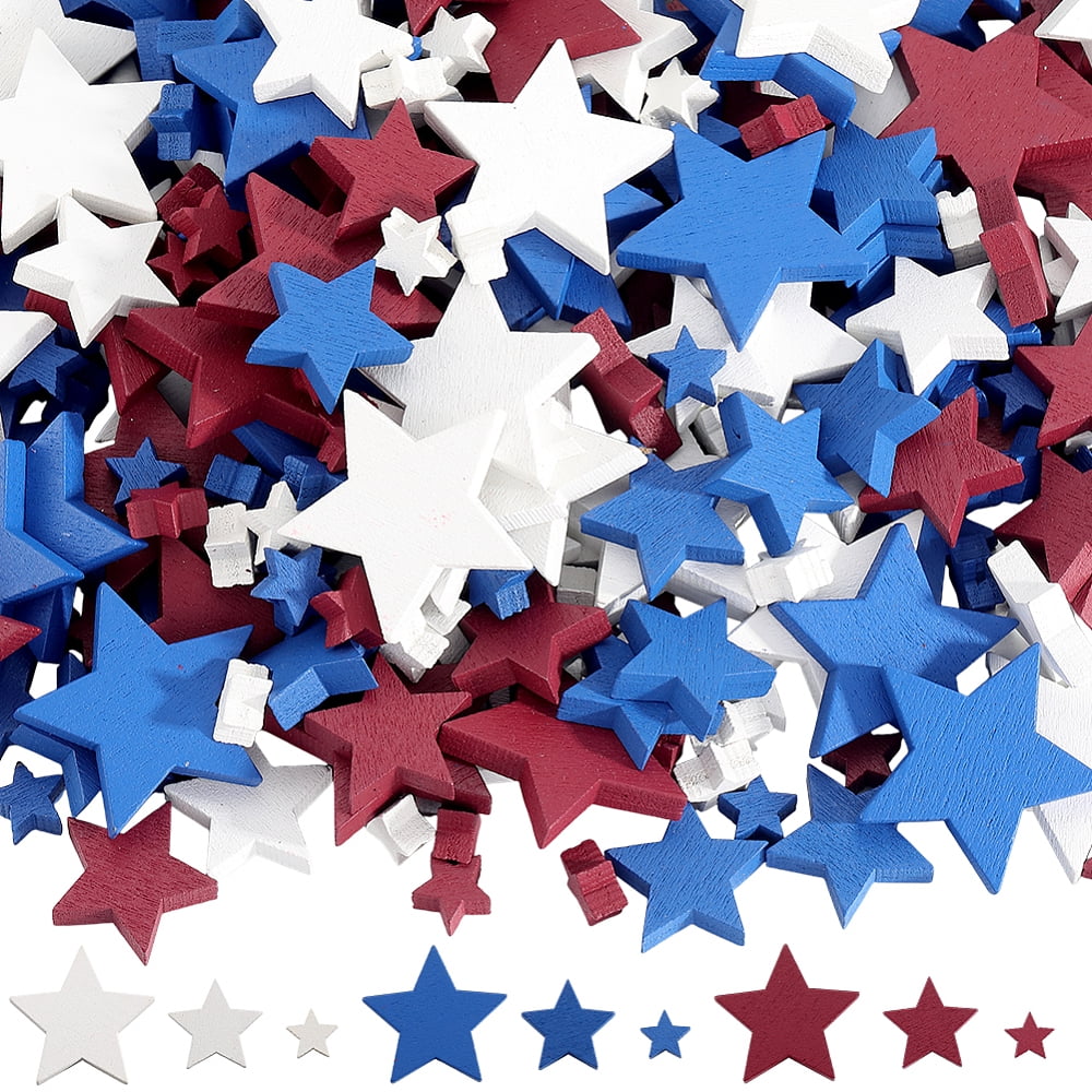 240Pcs Wooden Five-pointed Stars Display Decoration for Home Office ...