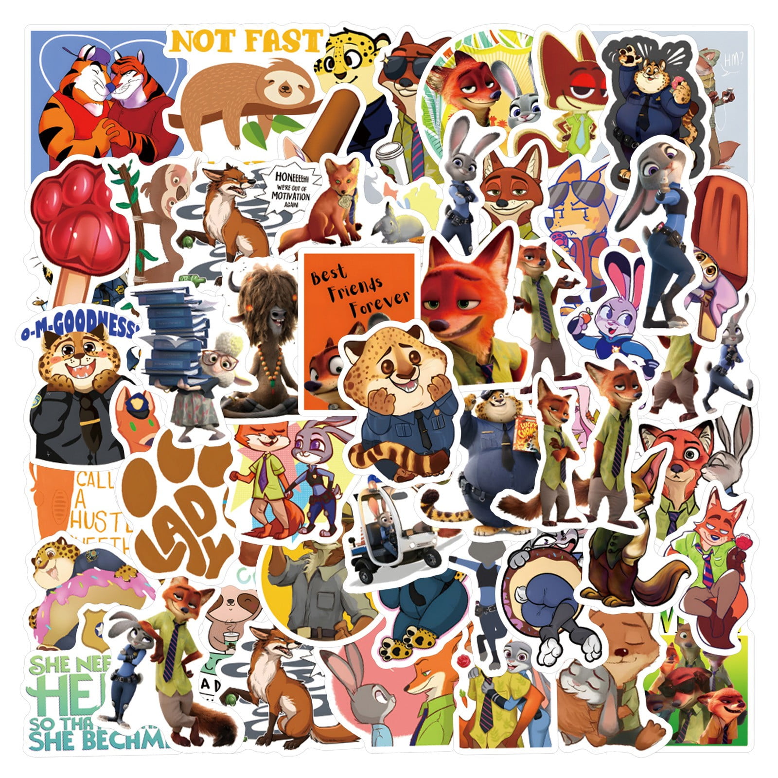 240Pcs Zootopia Stickers, Water Bottle Stickers for Kids, Kawaii Vinyl ...