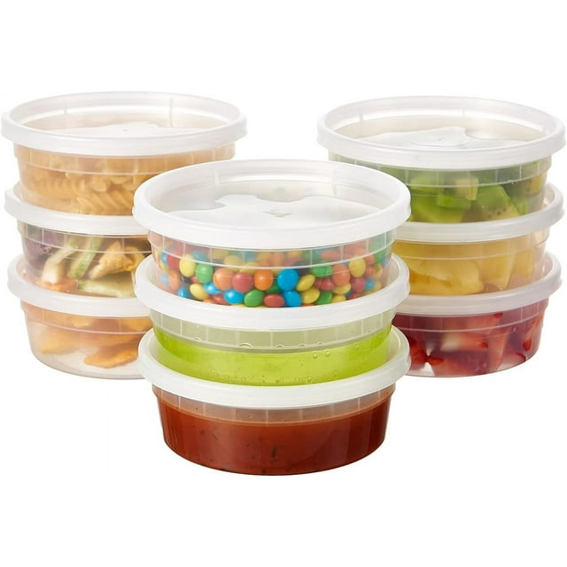 [240Set-8oz] Plastic Deli Food Storage Containers With Lids Disposable ...
